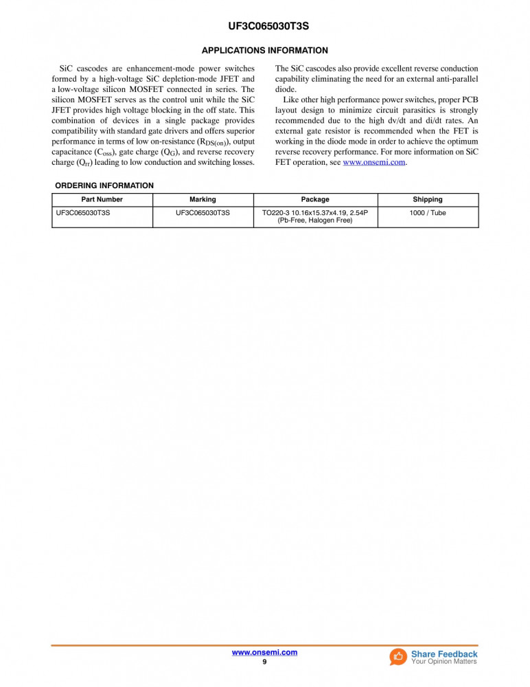 UF3C065030T3S datasheet page 9
