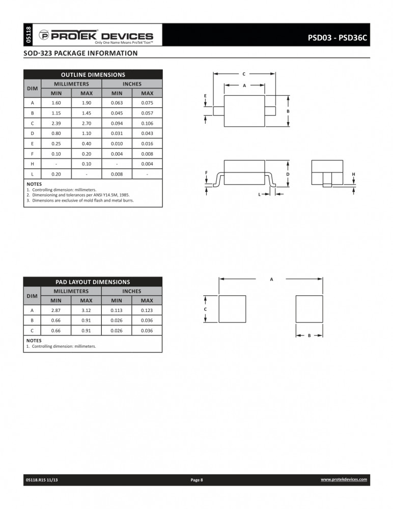 PSD18C-LF-T7 technical document page 8
