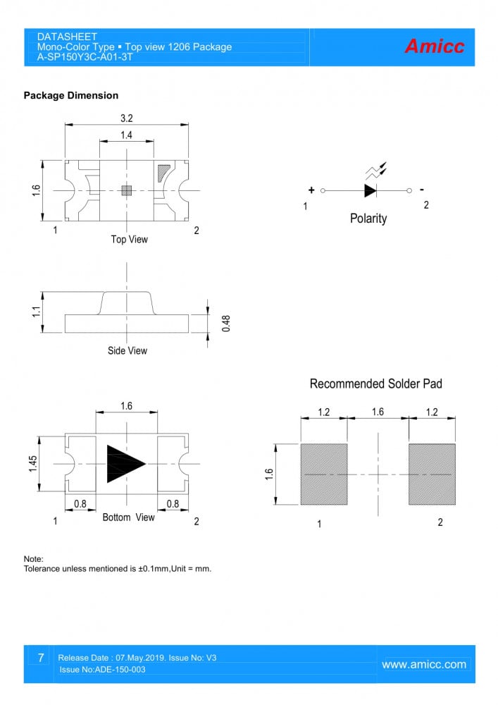 A-SP150Y3C-A01-3T datasheet page 7