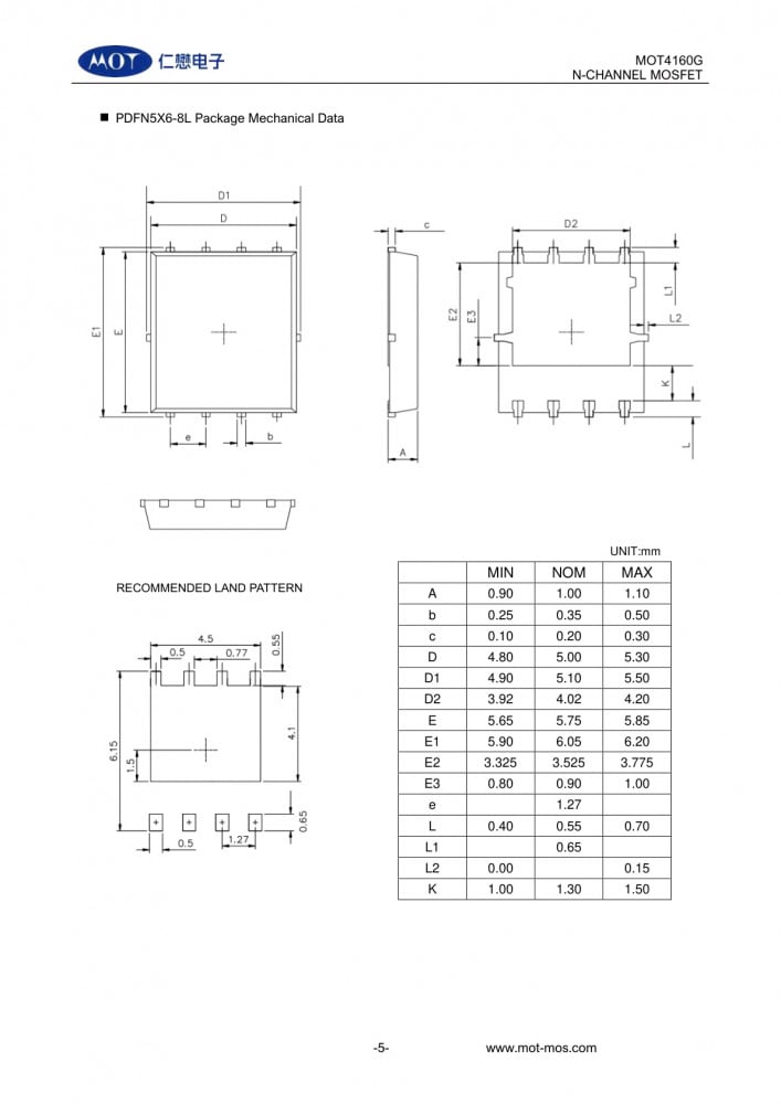 MOT4160G technical document page 5
