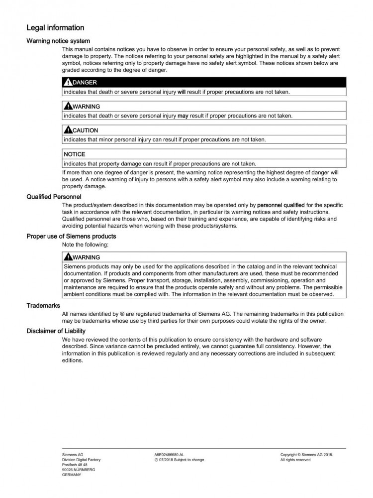 SIMATIC system manual page 2