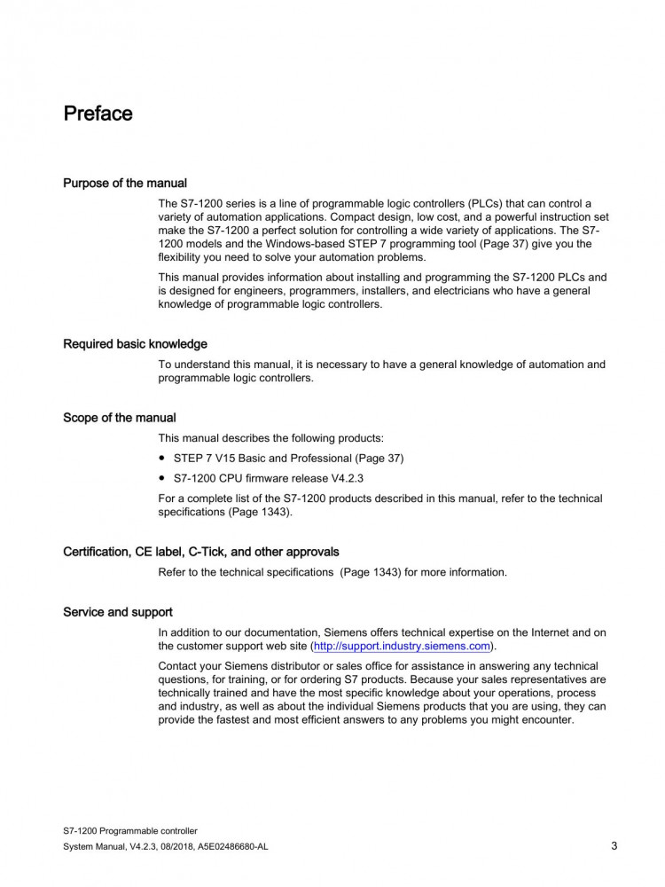 SIMATIC system manual page 3