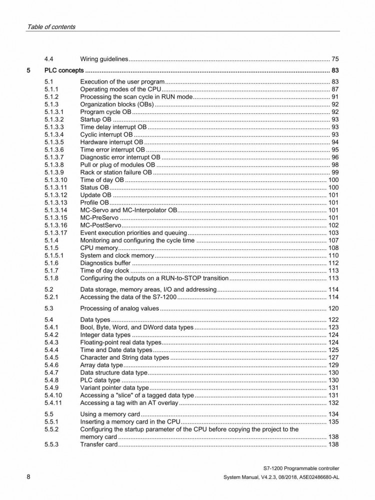 SIMATIC system manual page 8