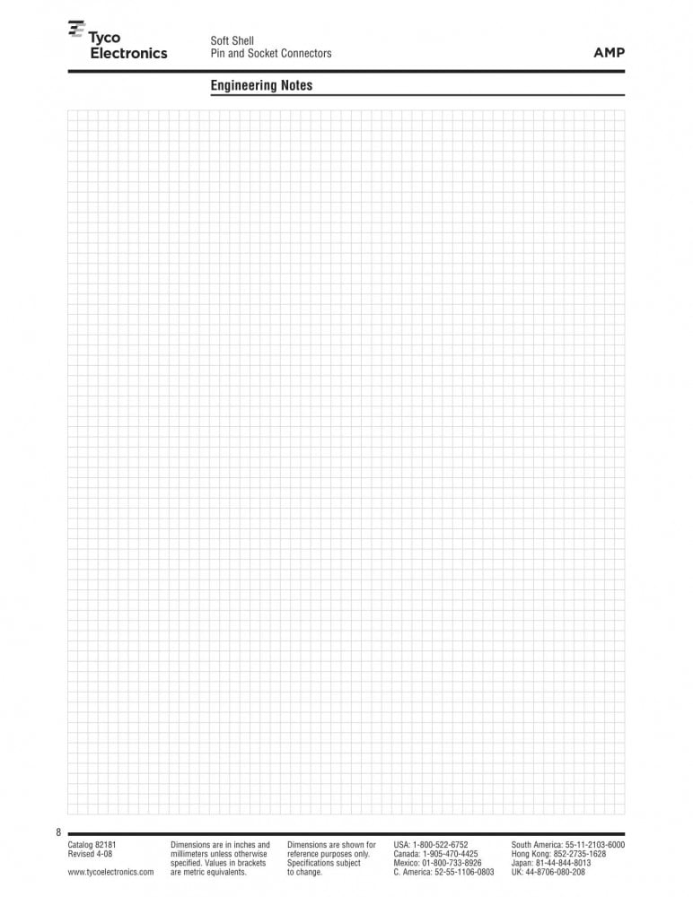 TE AMP connector catalog page 8