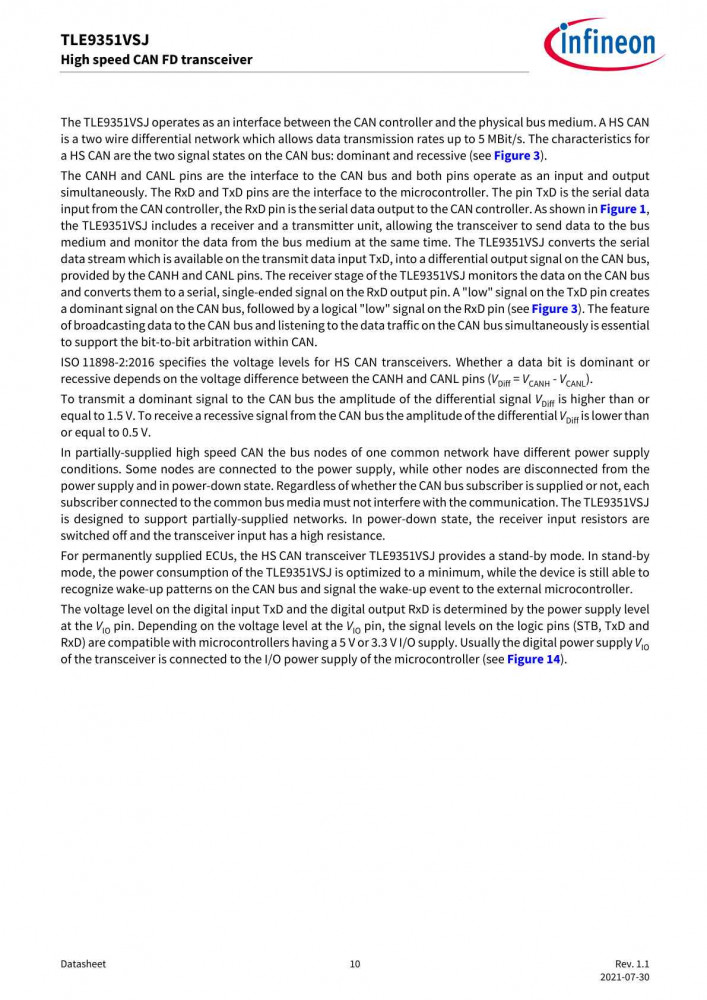 TLE9351VSJ document page 10