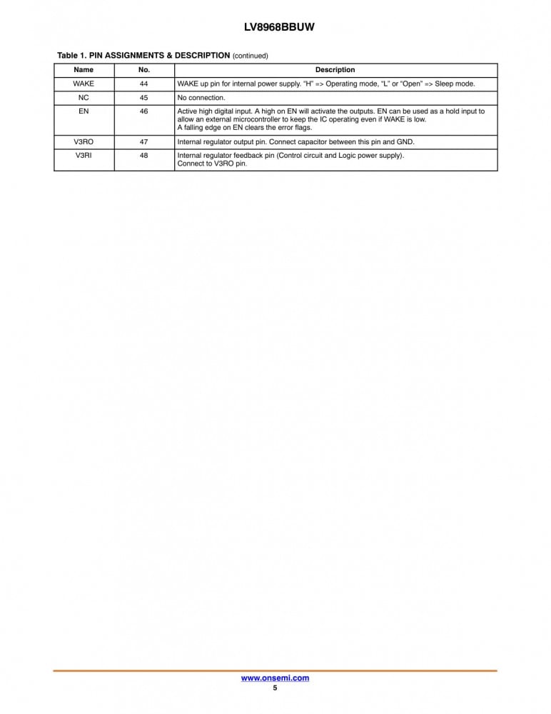 LV8968BB technical document page 5