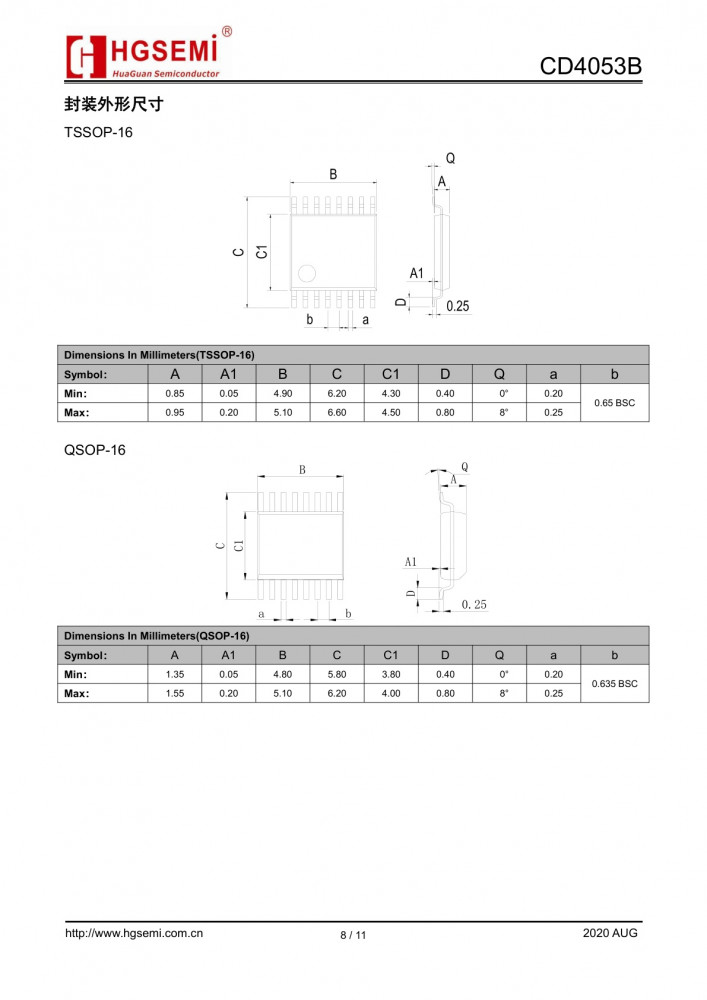 CD4053BMT/TR datasheet page 8