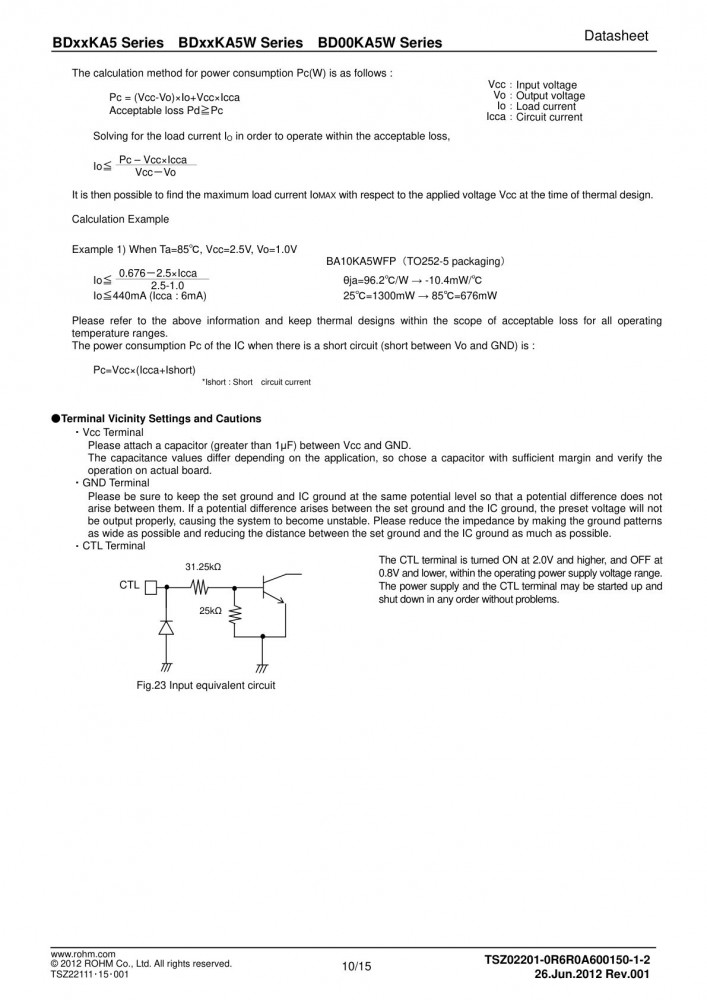 ROHM BD15KA5FP-E2 datasheet page 10