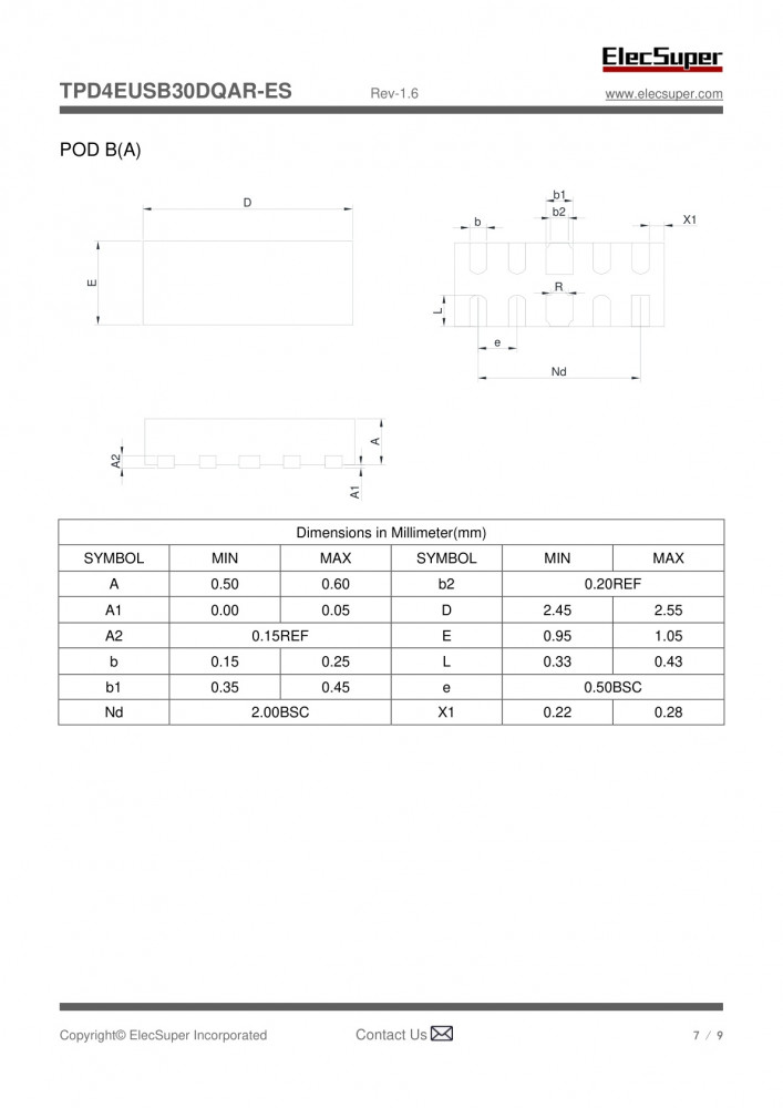 TPD4EUSB30DQAR-ES technical document page 7