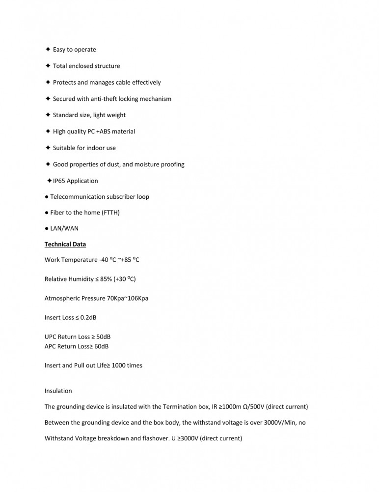 FBR-11605 product documentation page 2