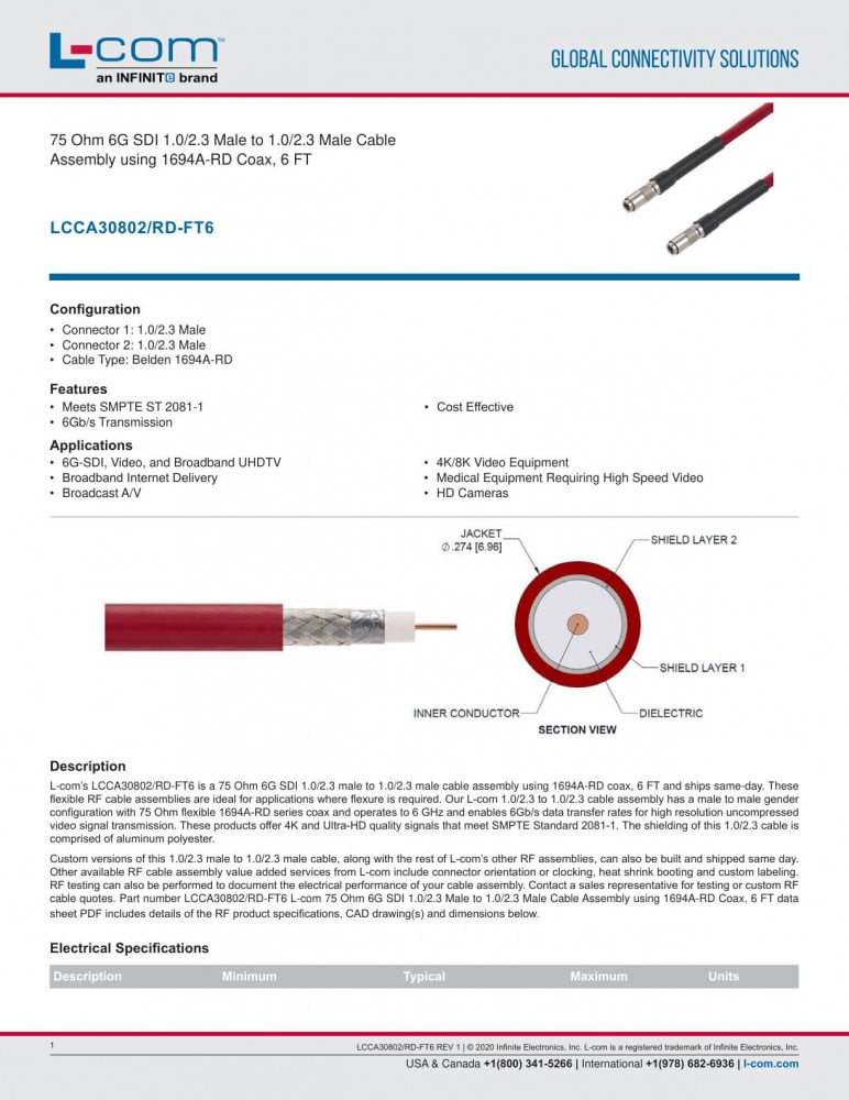 LCCA30802/RD-FT6 product document page 1