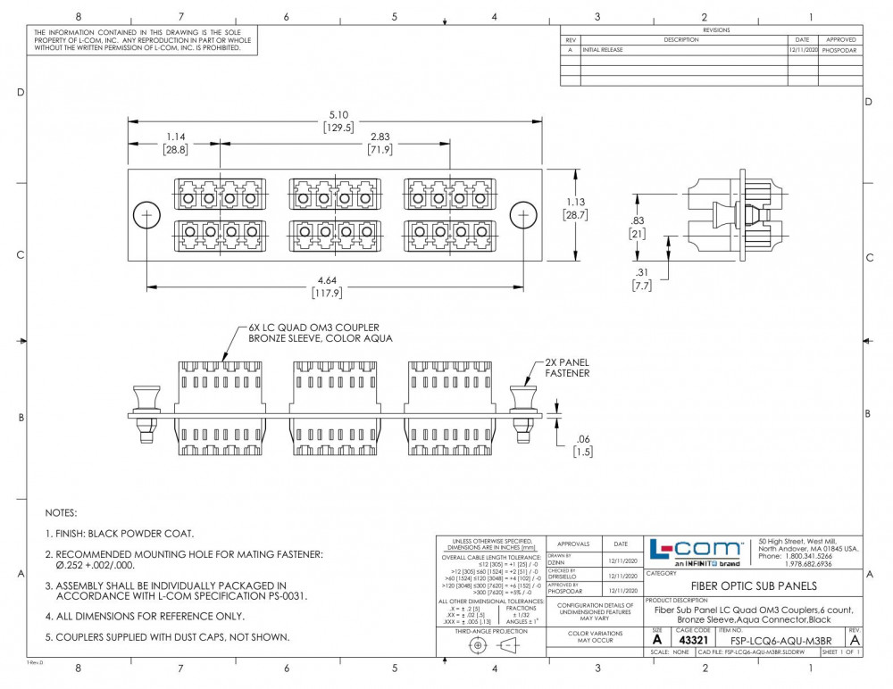 FSP-LCQ6-AQU-M3BR technical document preview