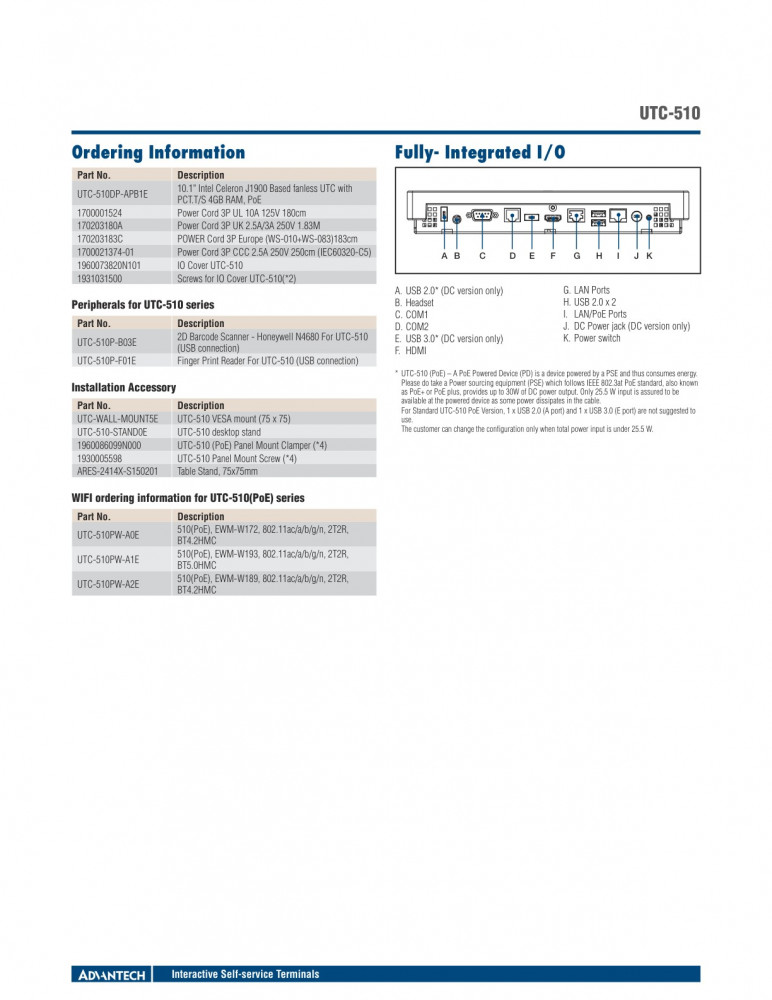 UTC-510 product document page 3