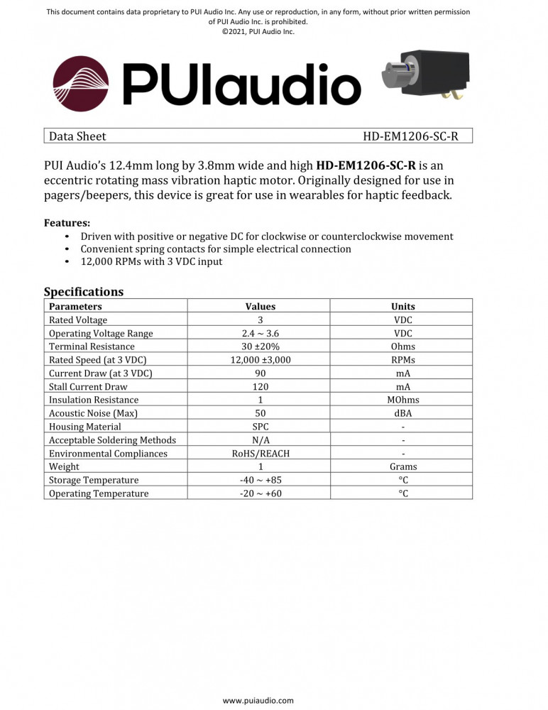 HD-EM1206-SC-R datasheet page 1