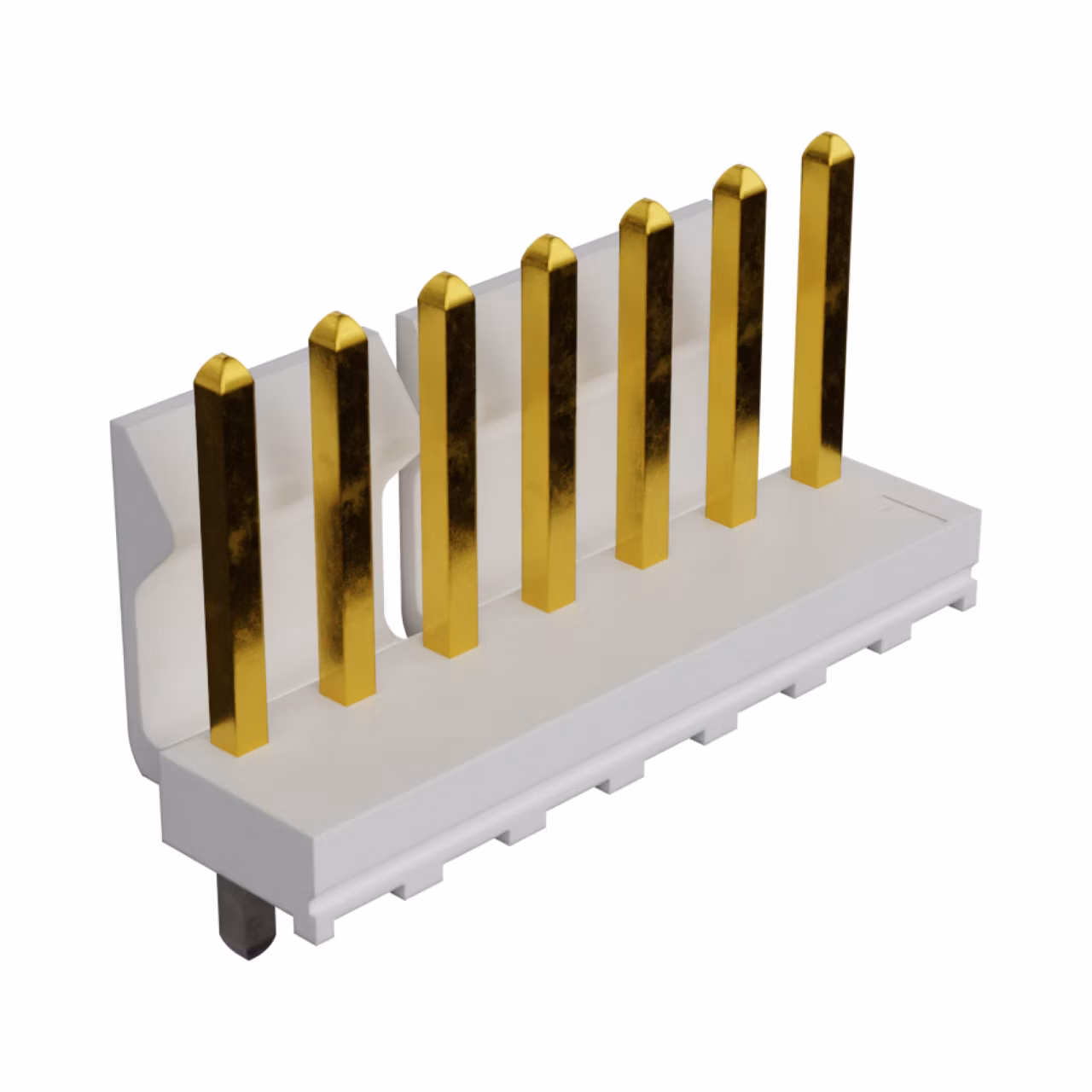 KK 396 Header, Vertical, Friction Lock, 7 Circuits, 0.76µm Gold (Au) Selective Plating for sale