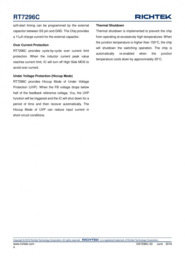 RT7296C datasheet page 4