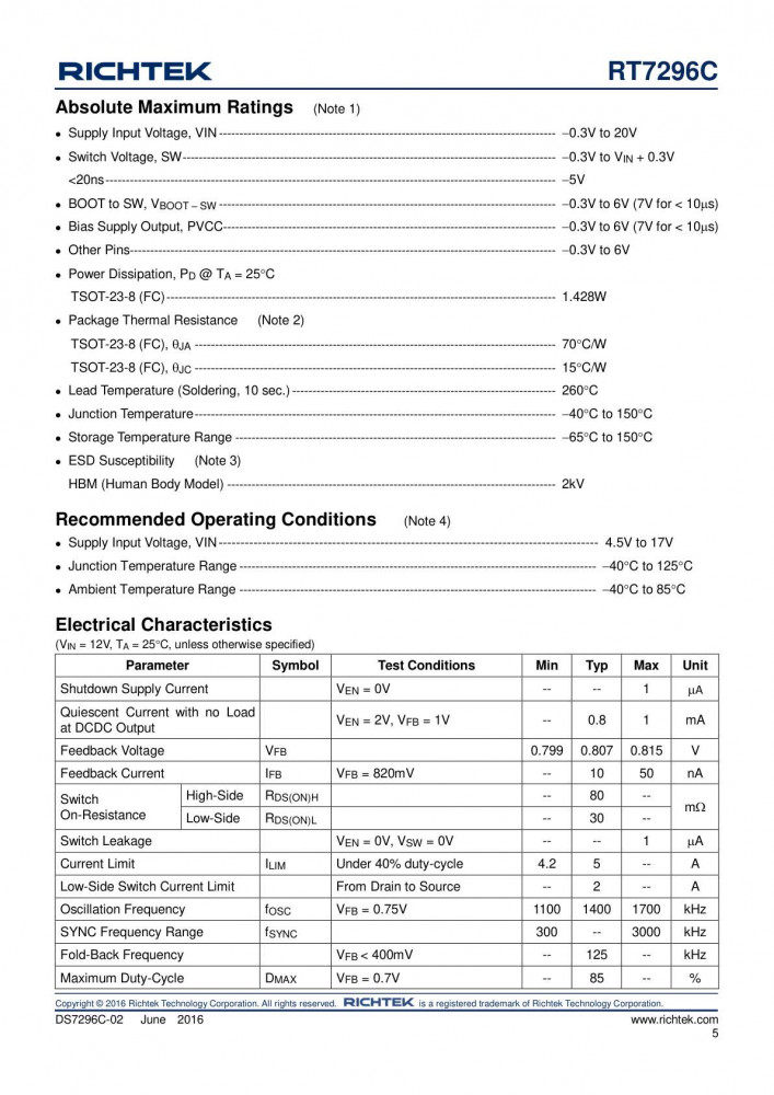RT7296C datasheet page 5
