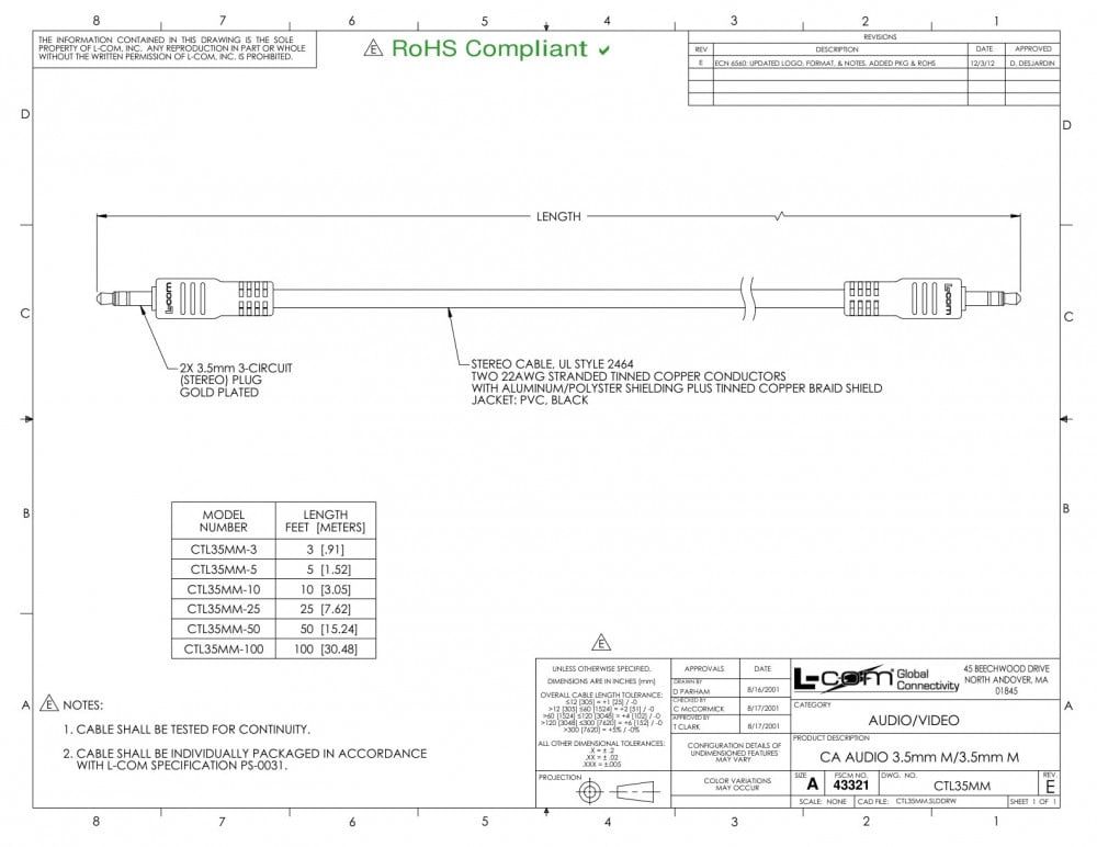 CTL35MM-50 technical document page