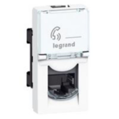 Mosaic™ - RJ45 socket category 6 UTP 2 modules white