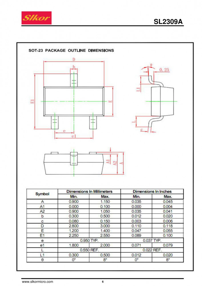 SL2309A datasheet page 6