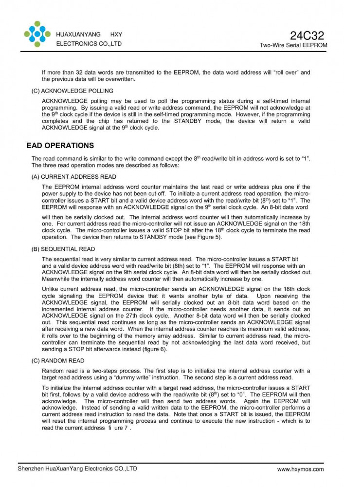 24C32-HXY datasheet page 6