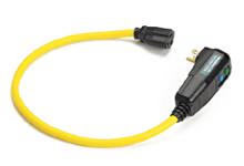 Super-Safeway Multiple Outlet Box, Standard Depth, 2-Sided, NEMA 5-15 Duplex Receptacles, Cord Clamp, Duplex Cover Plates, 1.83m (6.0') Cord Length, 14/3 SOOW Cord, 5-15 Plug