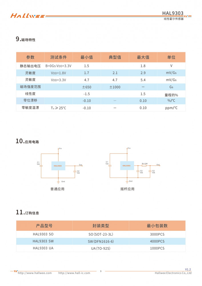 HAL9303 datasheet page 3
