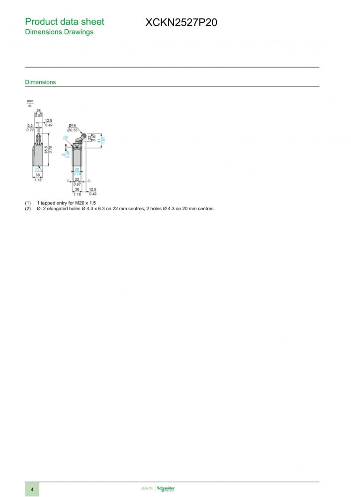 XCKN2527P20 technical document page 4