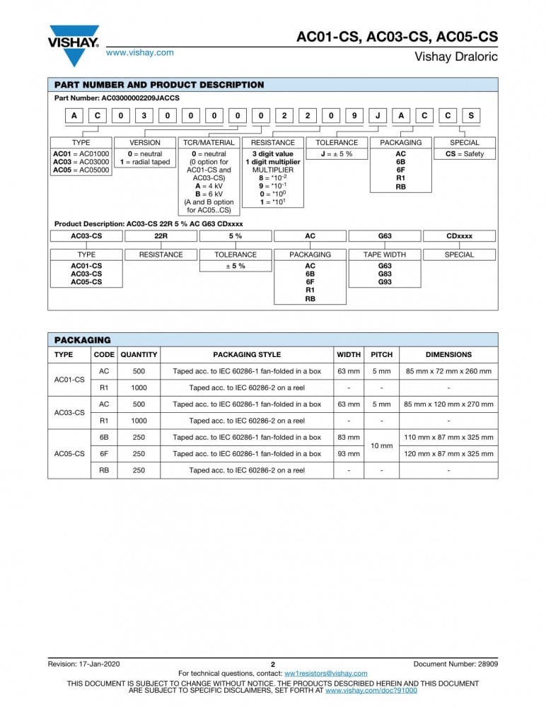 Vishay AC05-CS datasheet page 2