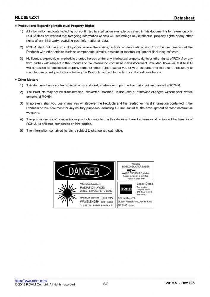 RLD65NZX1-00A technical document page 6