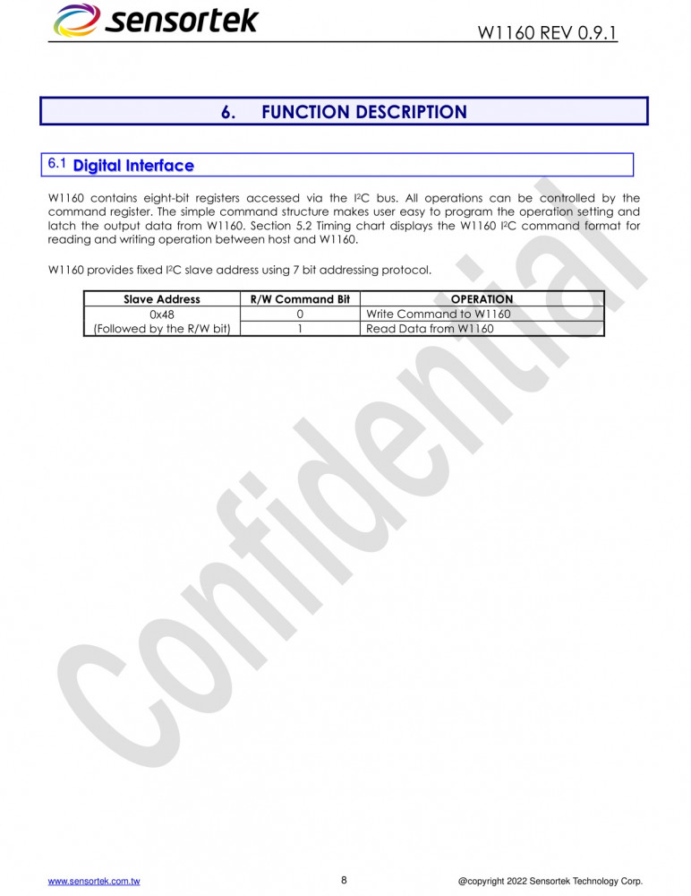 W1160 datasheet page 9