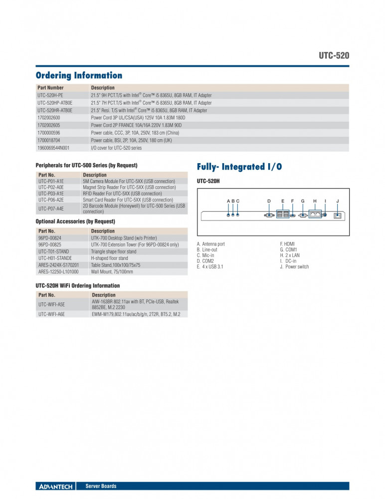 UTC-520H technical document image, page 3