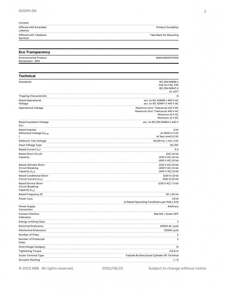 ABB S202M-D6 document page 2