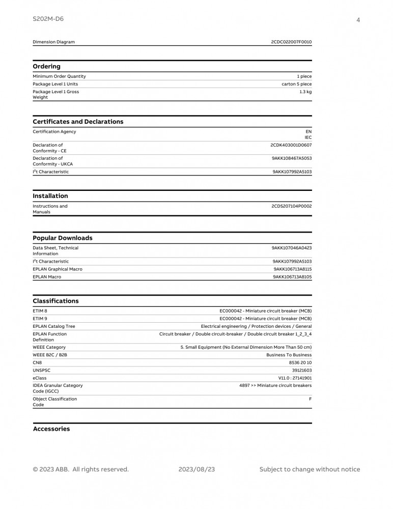 ABB S202M-D6 document page 4