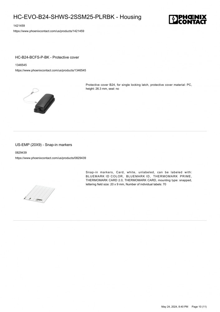 Phoenix Contact 1421459 technical document page 10