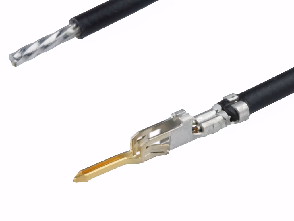 Pre-Crimped Lead Micro-Fit+ Female-to-Pigtail, 0.38µm Gold (Au) Plating, 300.00mm Length, 24 AWG, Black