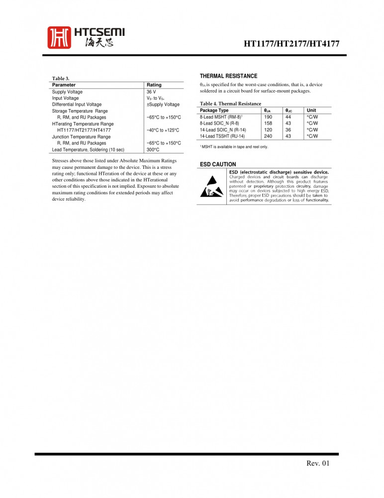 HT2177 datasheet page 4