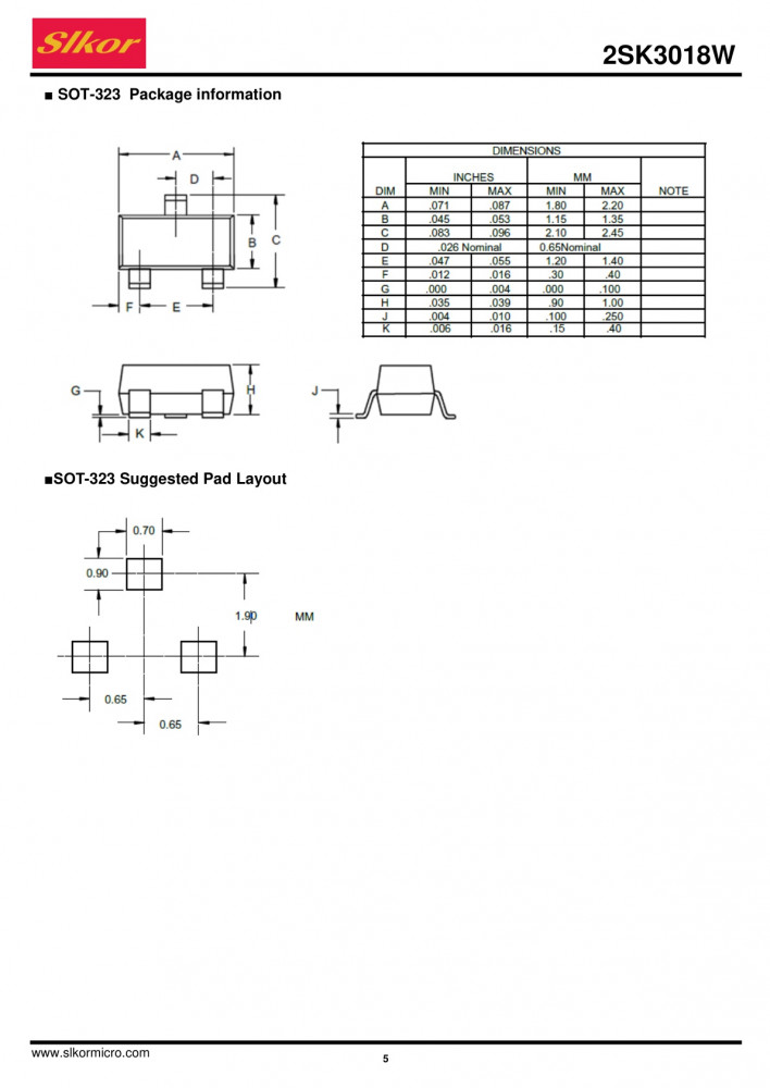 2SK3018W datasheet page 5