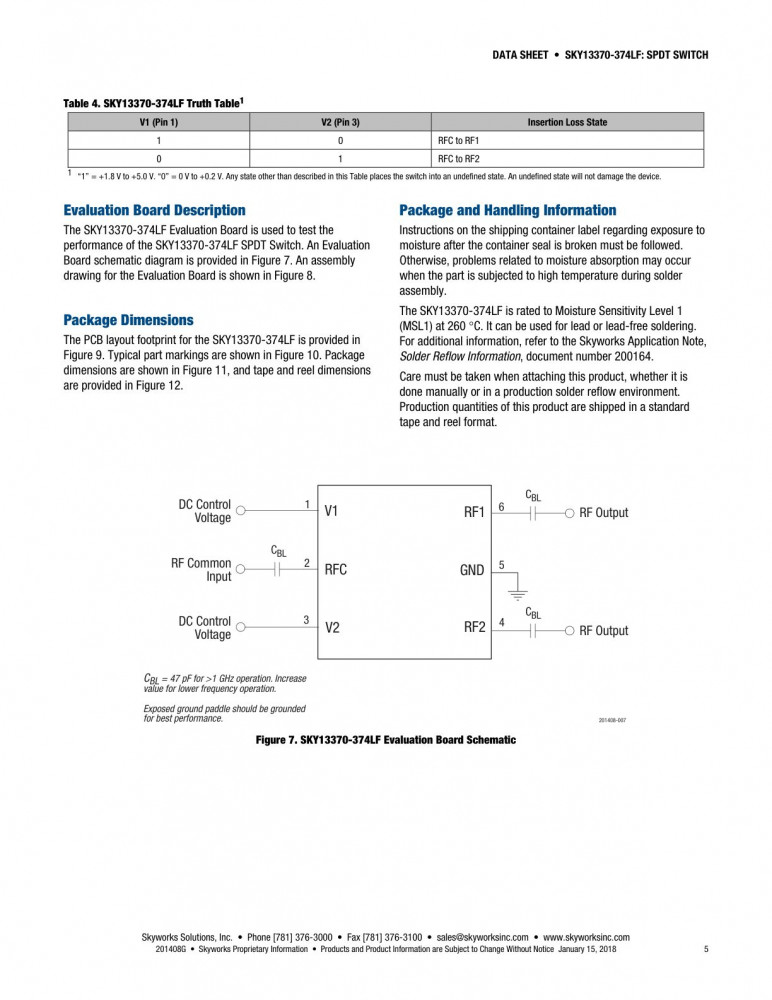 SKY13370-374LF datasheet page 5