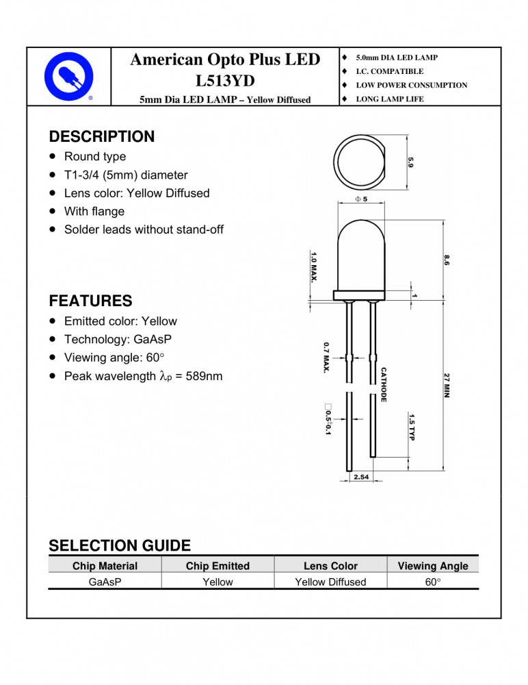 L513YD datasheet page 1