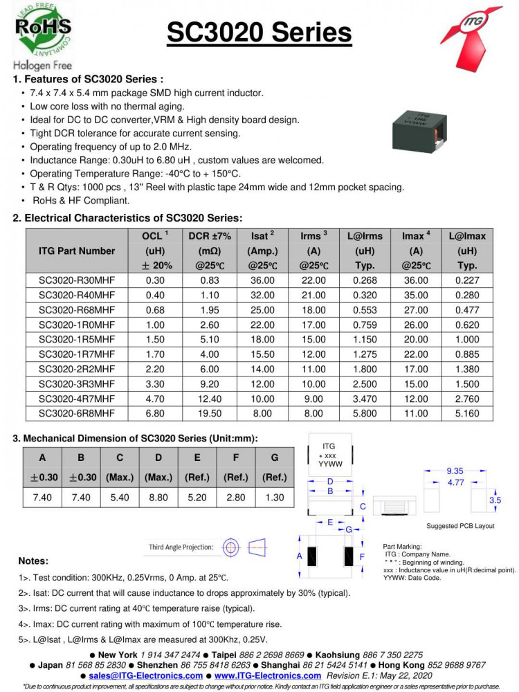 SC3020 technical document page 1