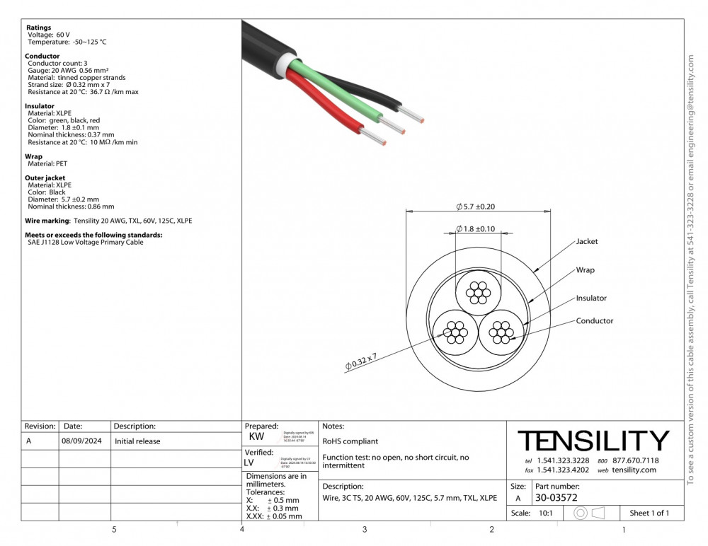 30-03572 product drawing, revision A