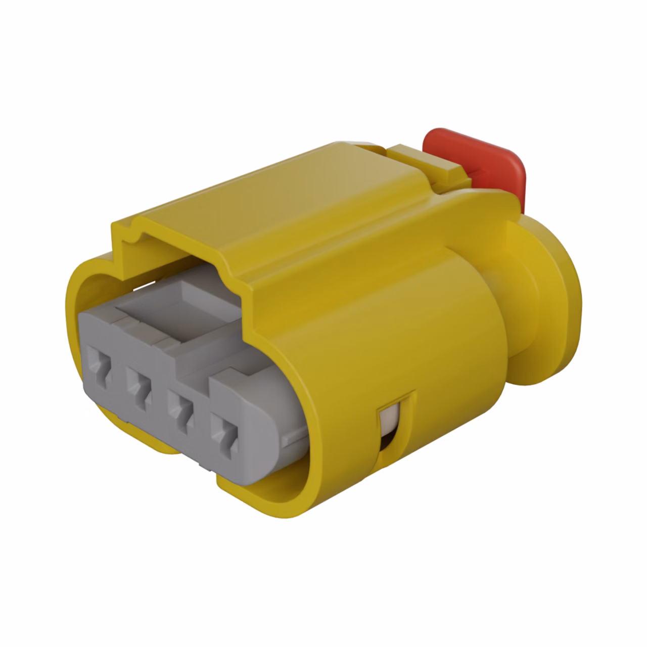 MXP120 Sealed Receptacle, 4 Circuit, Yellow SIR Housing with Long Shroud  (T3-V2-S2 -125°C on-engine vibration), Key G, Light Gray Insert for sale