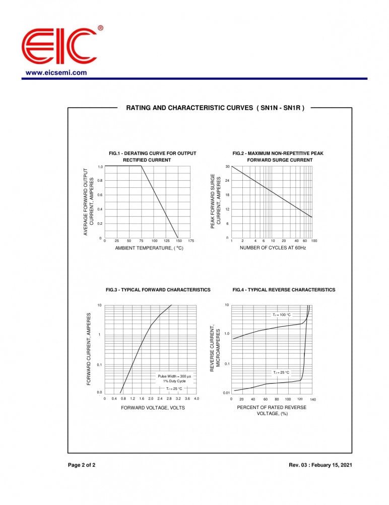 EIC SN1P datasheet page 2