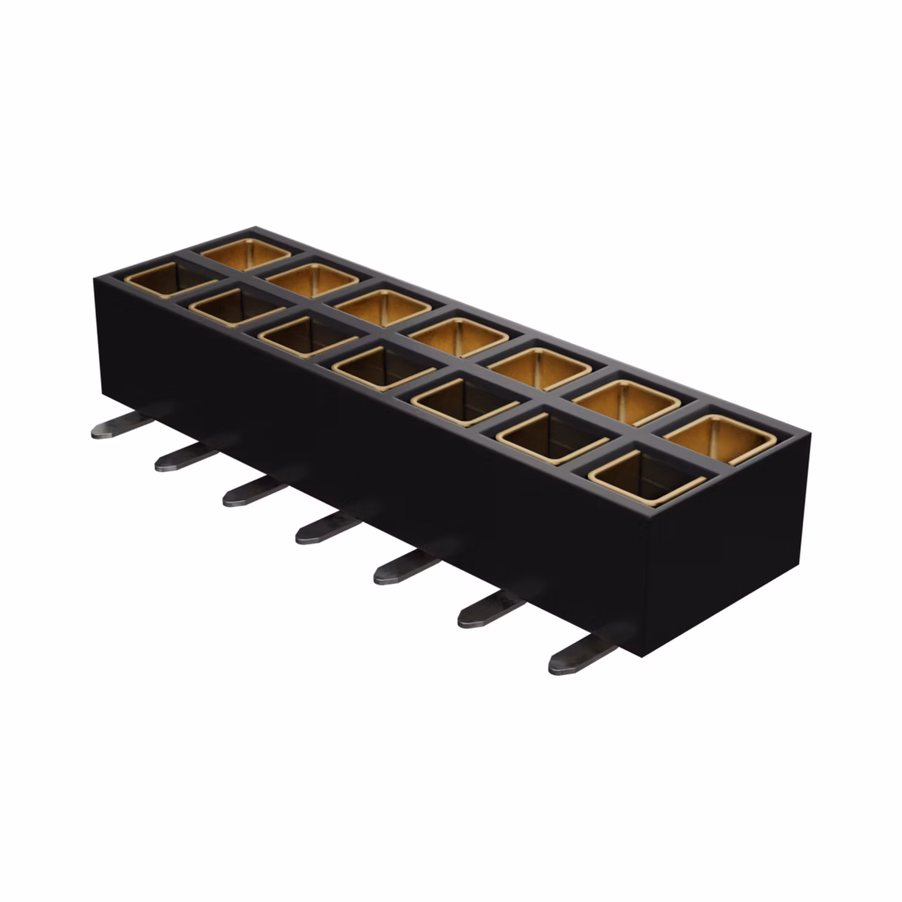 2.00mm Pitch Milli-Grid Receptacle, Surface Mount, Bottom Entry, 0.38µm Gold (Au) Plating, 14 Circuits, Tube, Lead-Free for sale