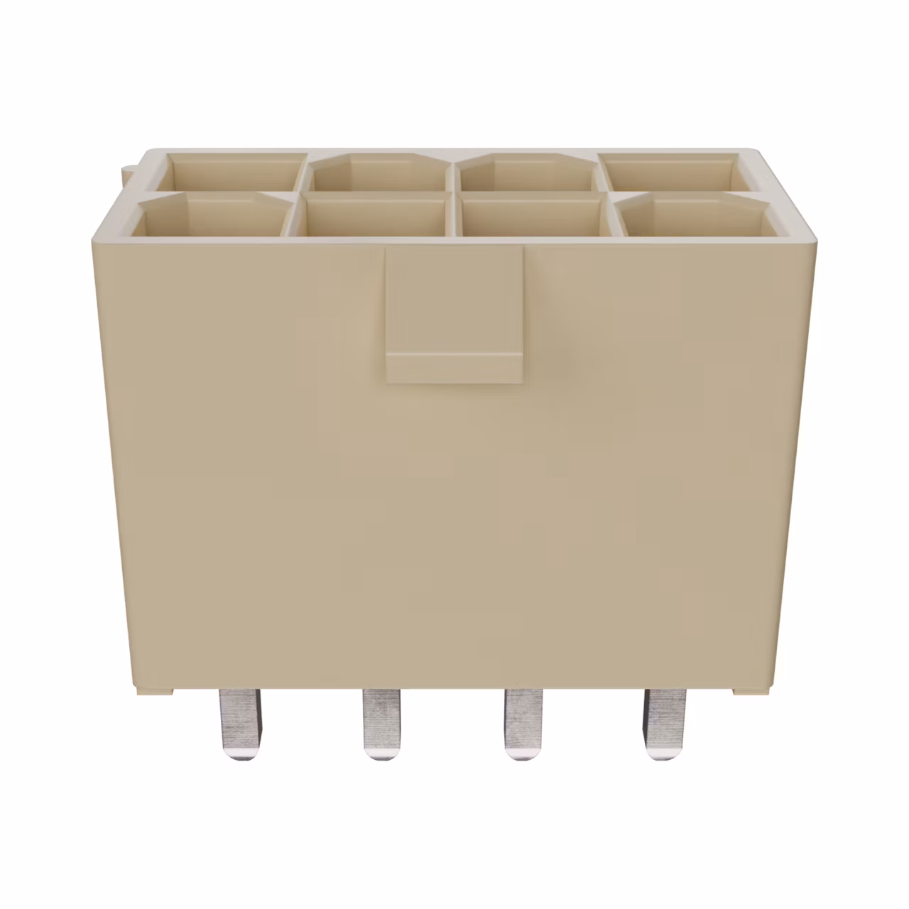 Mini-Fit Jr. Header, 4.20mm Pitch, Vertical, Dual Row, without Flange, 8 Circuits, Matte Tin (Sn) over Nickel (Ni) Plating, Tape and Reel, Beige for sale