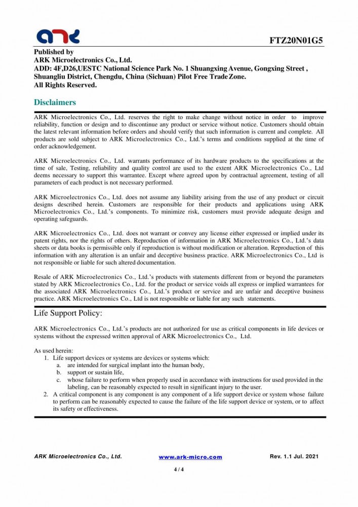 FTZ20N01G5 datasheet page 4