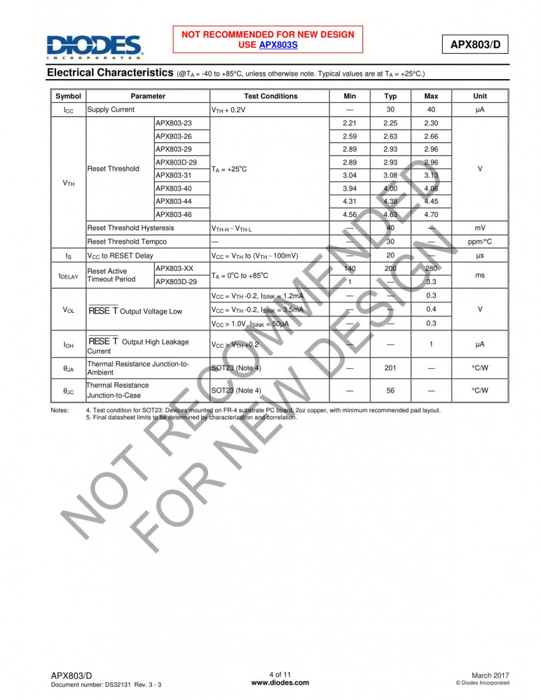 APX803 datasheet page 4