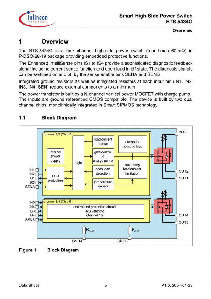 BTS5434G datasheet page 5