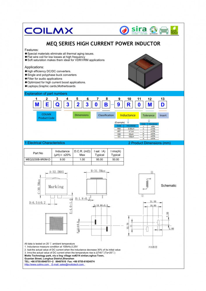 MEQ3230B-9R0M-D datasheet page 2